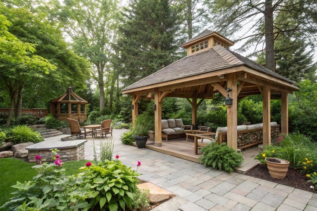 16+ Inspiring Pavilion with Outdoor Kitchen Ideas