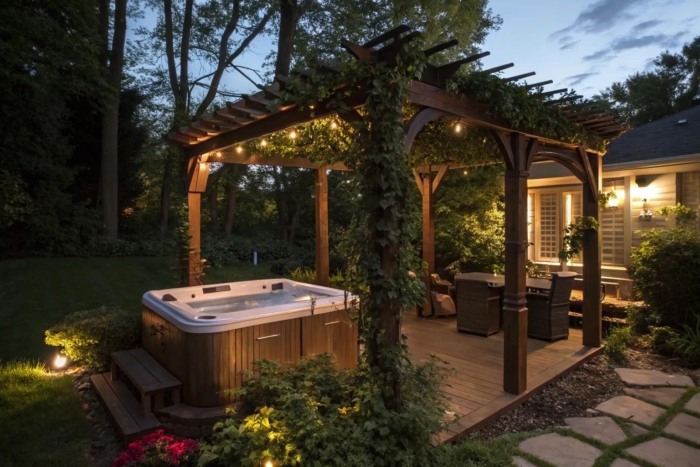 17+ Stunning Pergola Hot Tub Ideas to Transform Your Space