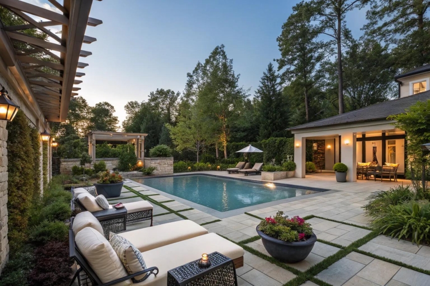16+ Stunning Pool Patio Ideas for Your Backyard