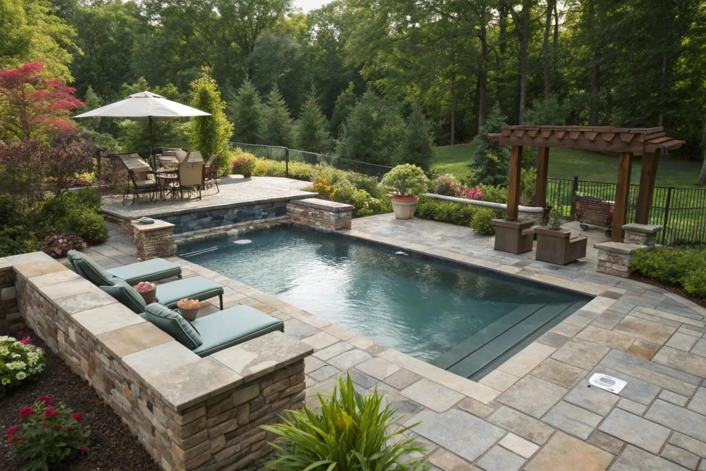 15+ Inspiring Pool with Grass Around Ideas