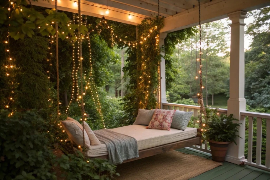 18+ Cozy Porch Bed Ideas for Relaxing Outdoor Spaces