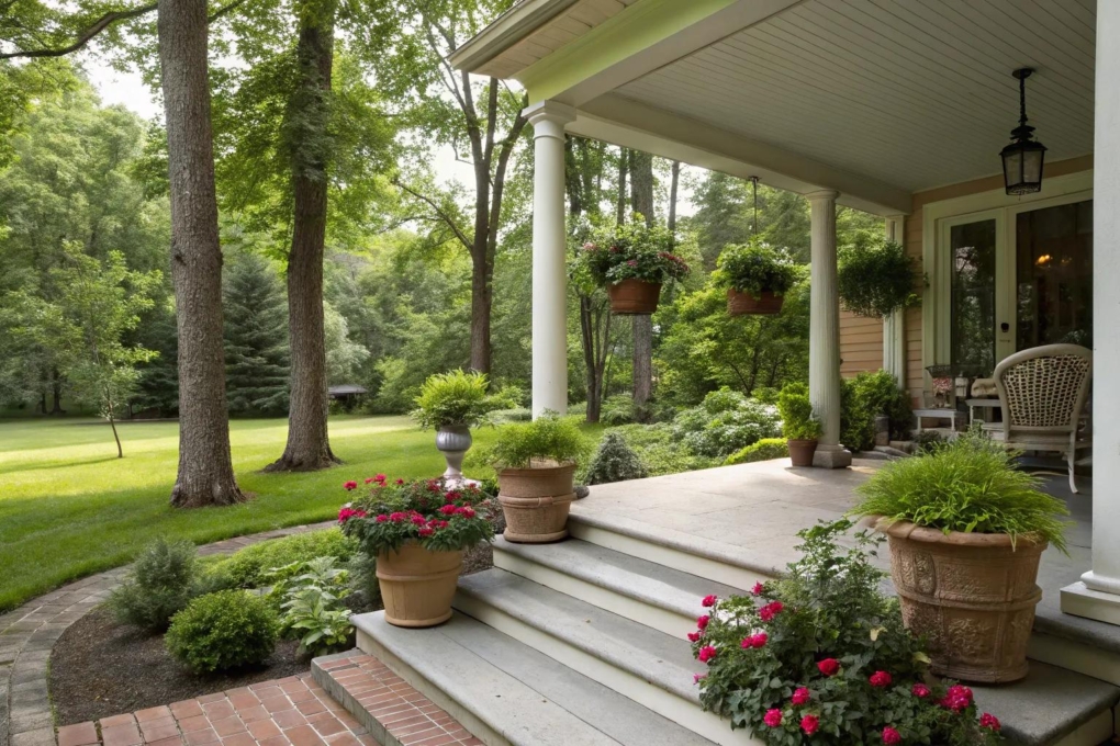16+ Inspiring Raised Front Porch Landscaping Ideas