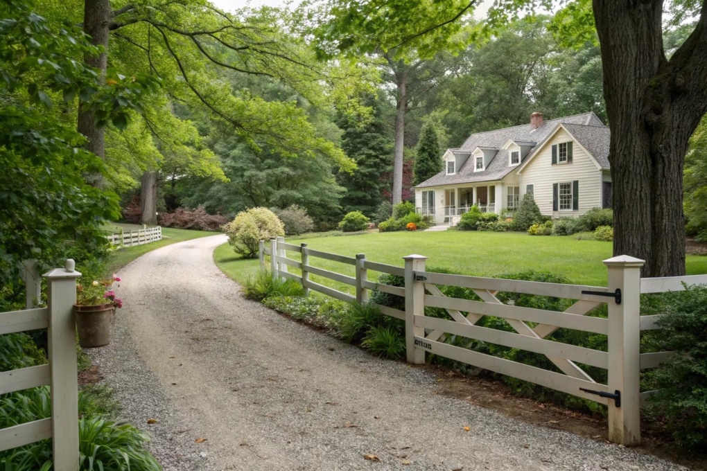18+ Charming Rustic Driveway Entrance Ideas