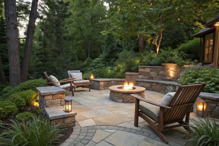 16+ Stylish Stone Patio Ideas on a Budget