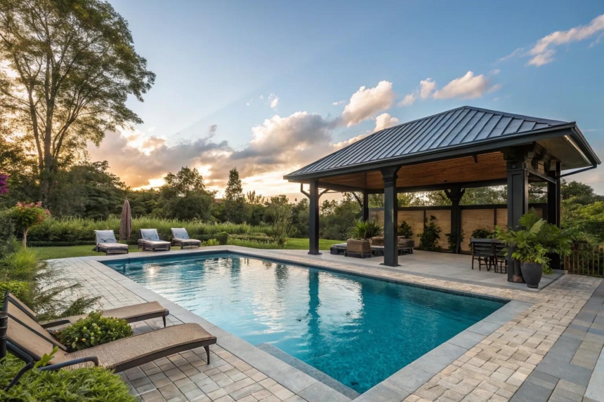 12+ Inspiring Swimming Pool Roof Ideas