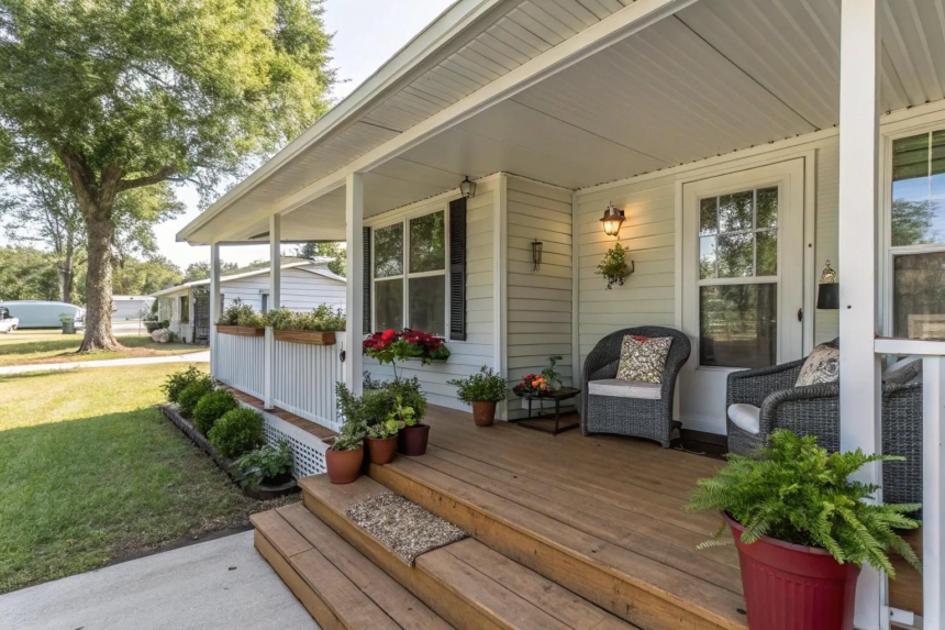 16+ Inspiring Raised Front Porch Landscaping Ideas