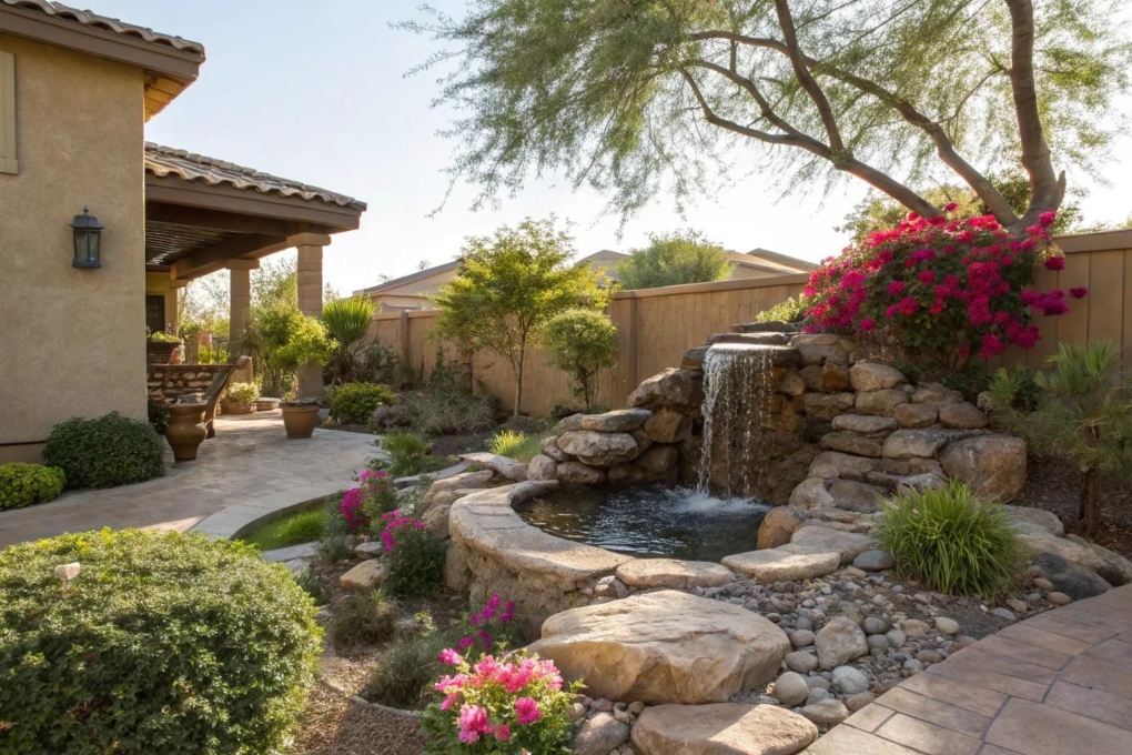17+ Stunning Front Yard Water Feature Ideas