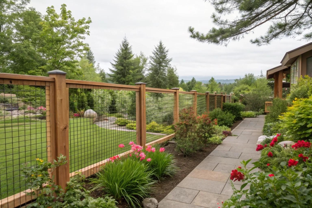 18+ Sleek Modern Post and Wire Fence Ideas