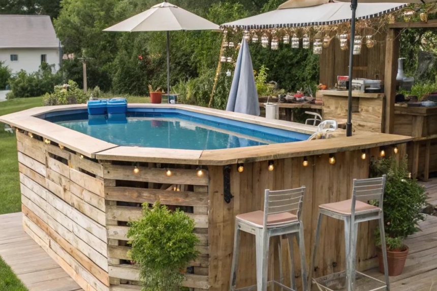3+ Creative Above Ground Pool Swim-Up Bar Ideas