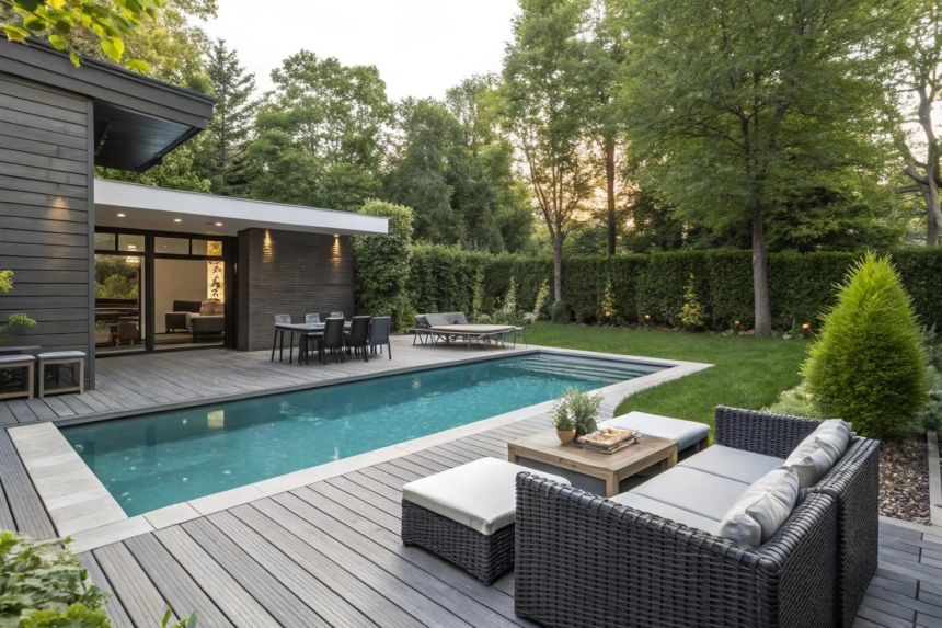 19+ Stylish Composite Pool Deck Ideas