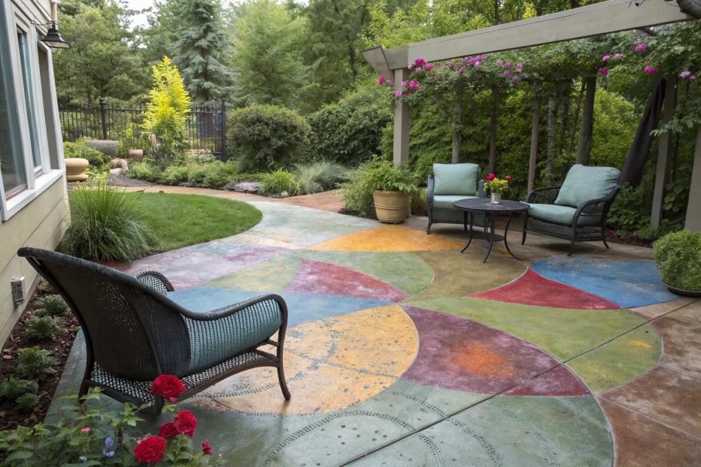 14+ Stunning Concrete Stain Design Ideas