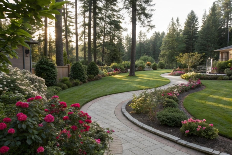 17+ Inspiring Curved Landscape Design Plan Ideas