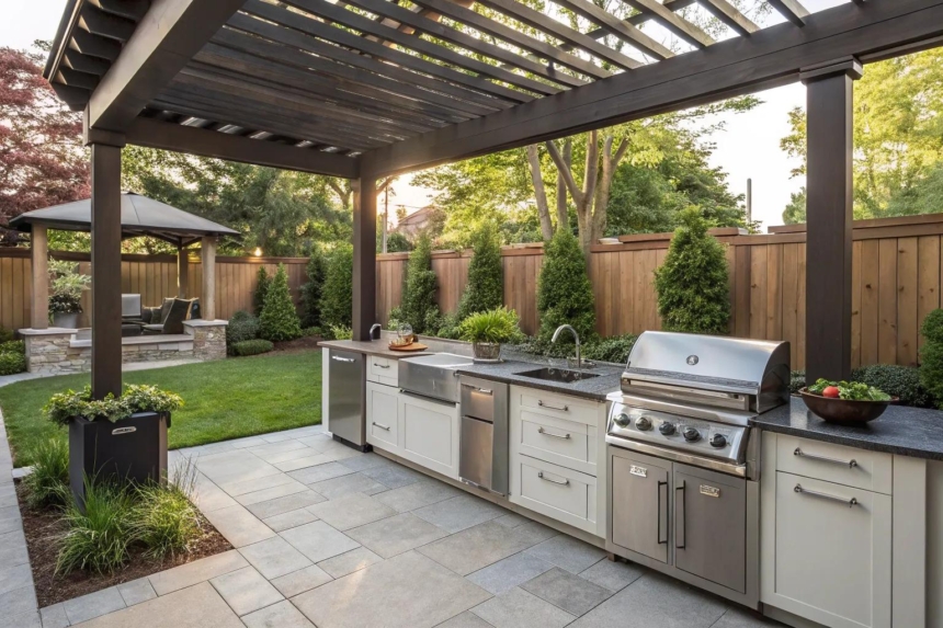 20+ Inspiring Outdoor Kitchen Roof Ideas
