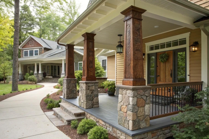 15+ Stunning Front Porch Pillar Ideas to Inspire You
