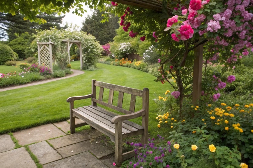 19+ Creative Garden Bench Landscaping Ideas