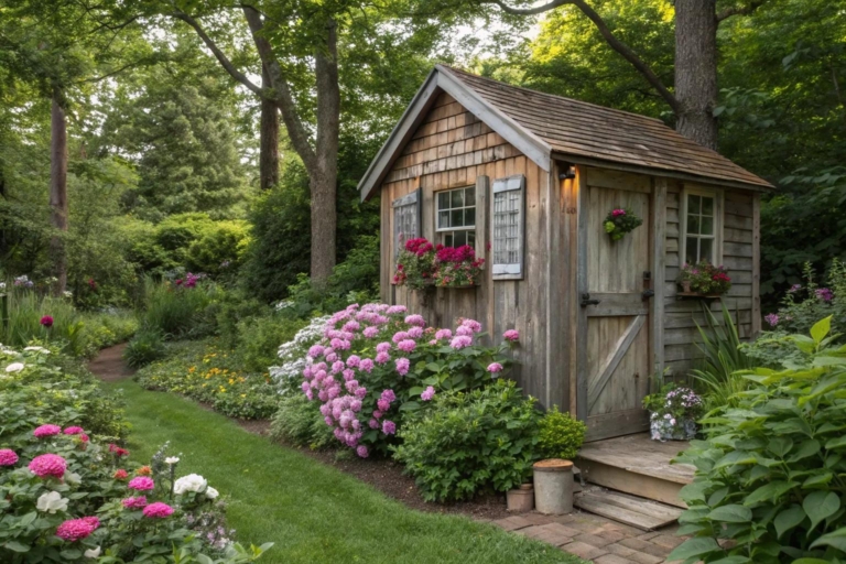19+ Charming Shed Flower Box Ideas