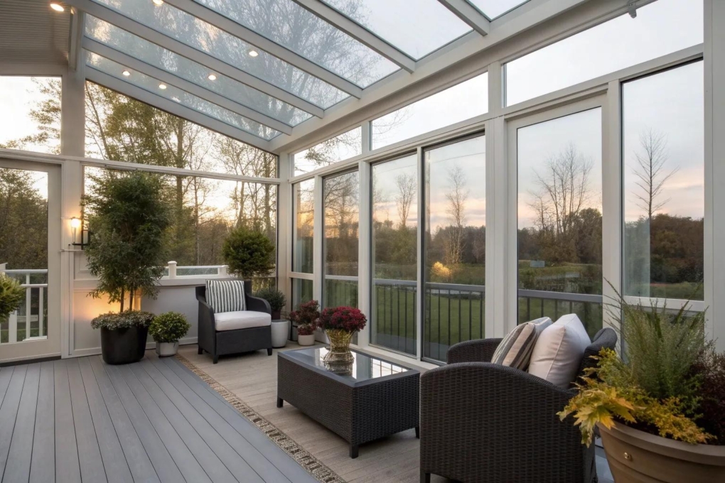 14+ Inspiring Glass Enclosed Front Porch Ideas