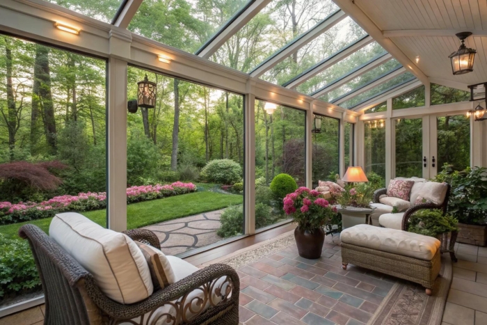 18+ Inspiring Glass Enclosed Porch Ideas