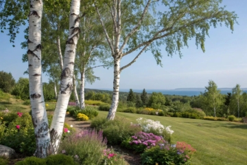 16+ Inspiring Landscaping Ideas Around Birch Trees