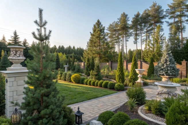 21+ Inspiring Landscaping Ideas with Pine Trees