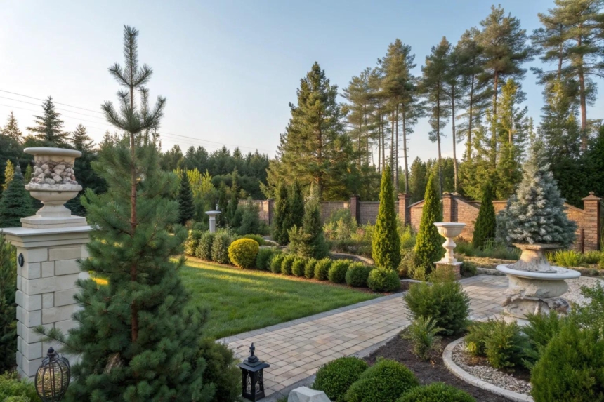 21+ Inspiring Landscaping Ideas with Pine Trees