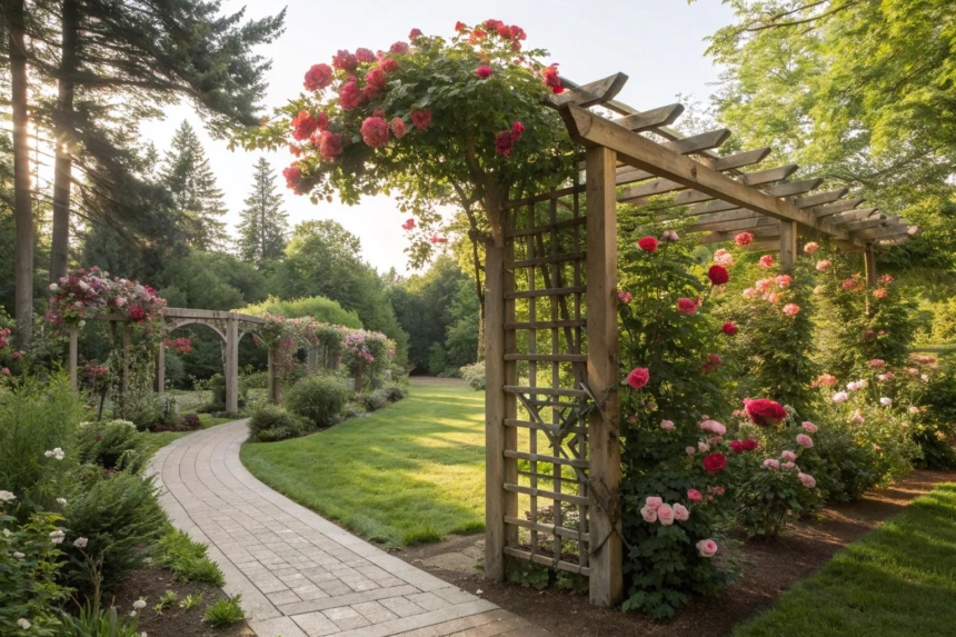 18+ Creative Lattice Trellis Ideas for Your Garden