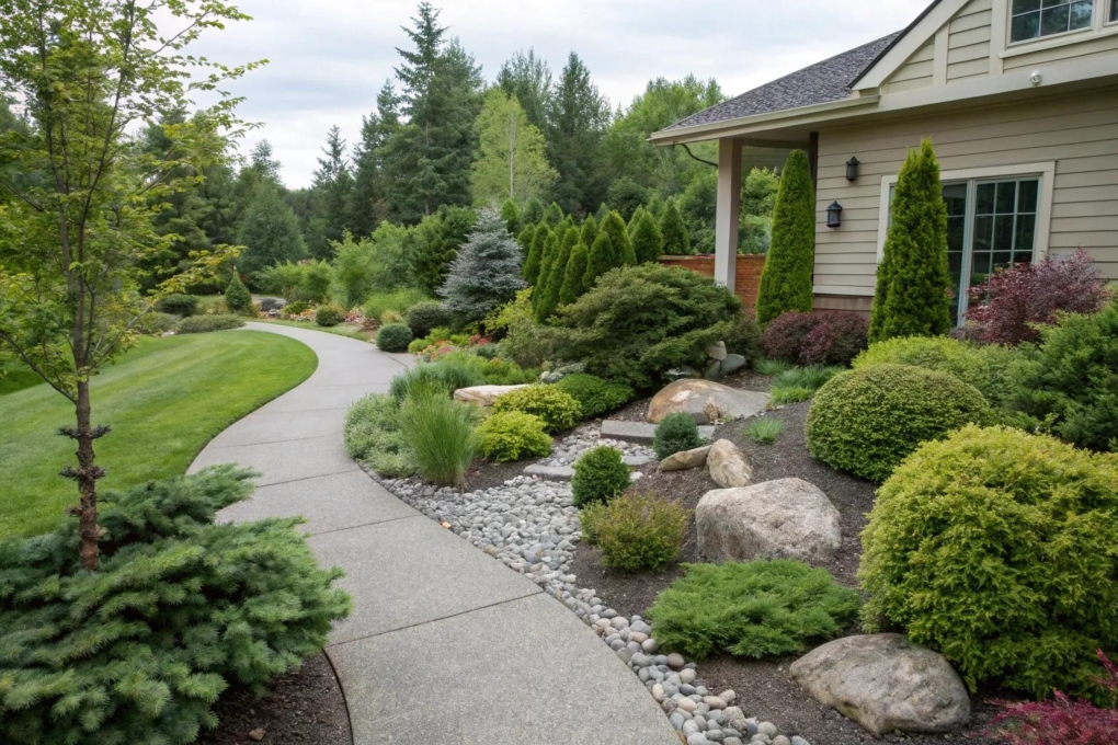 14+ Creative Corner Lot Landscaping Ideas