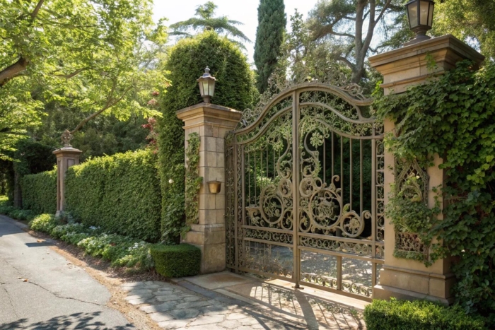 19+ Stylish Metal Side Gate Ideas for Your Home