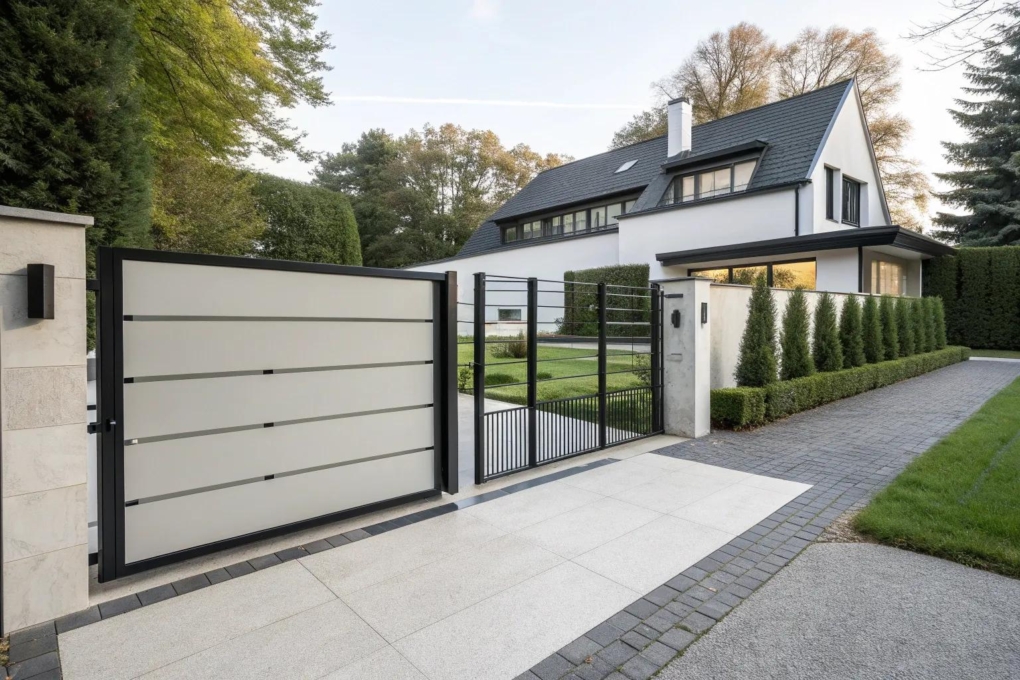 12+ Stylish Modern Sliding Gate Design Ideas