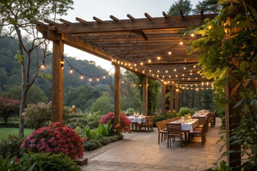 18+ Stylish Outdoor Dining Pergola Ideas