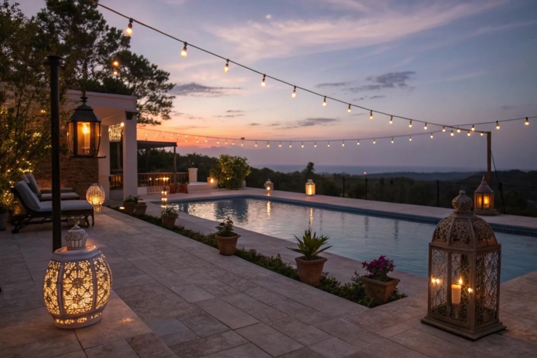 17+ Inspiring Pool Deck Lighting Ideas
