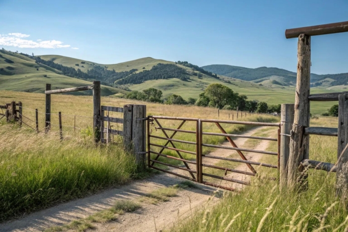 14+ Inspiring Ranch Gate Ideas for a Charming Entry