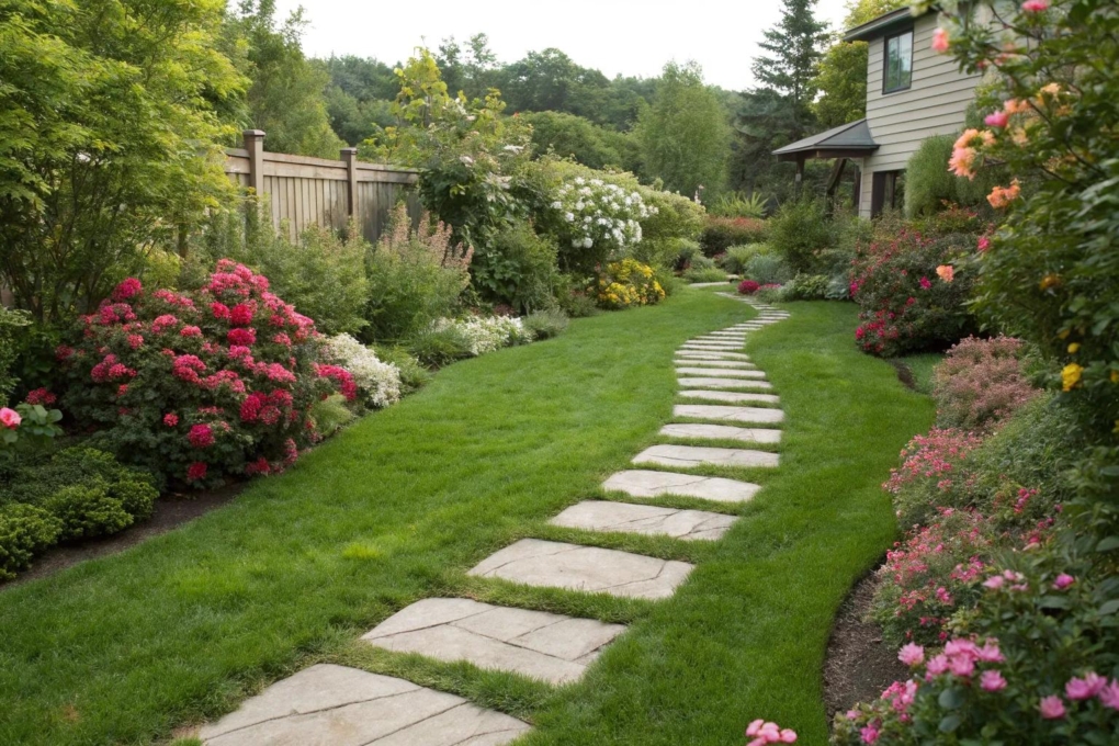 19+ Creative Side Yard Walkway Ideas