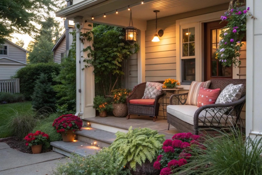 15+ Charming Small Front Porch Seating Ideas