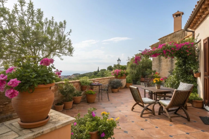 19+ Charming Small Mediterranean Patio Ideas