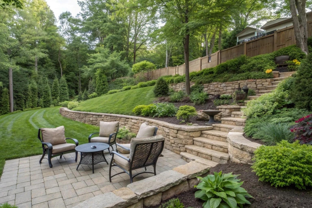 21+ Stunning Stone Retaining Wall Ideas for Sloped Backyards