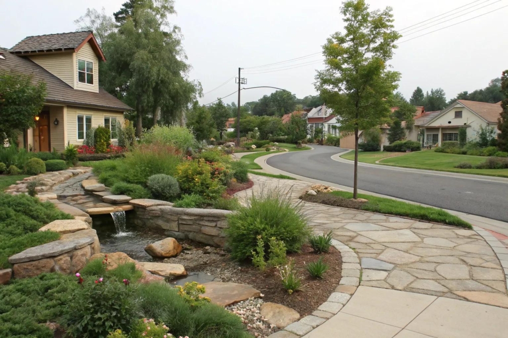 14+ Creative Corner Lot Landscaping Ideas
