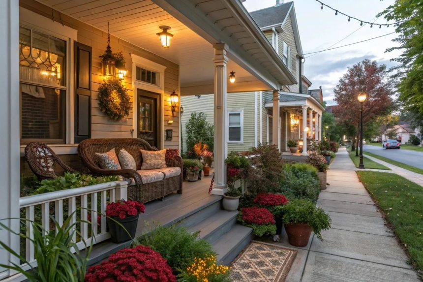 17+ Charming Front Stoop Decorating Ideas