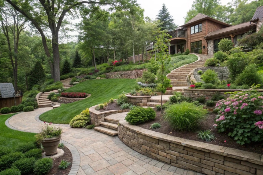 17+ Creative Sloped Backyard Landscaping Ideas