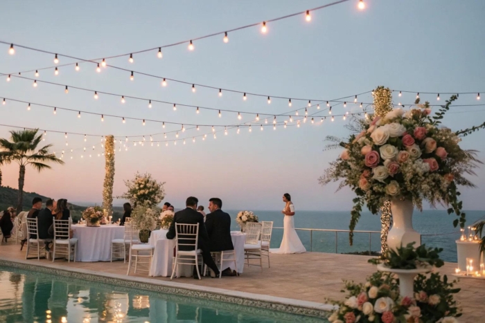 12+ Stunning Backyard Pool Wedding Ideas