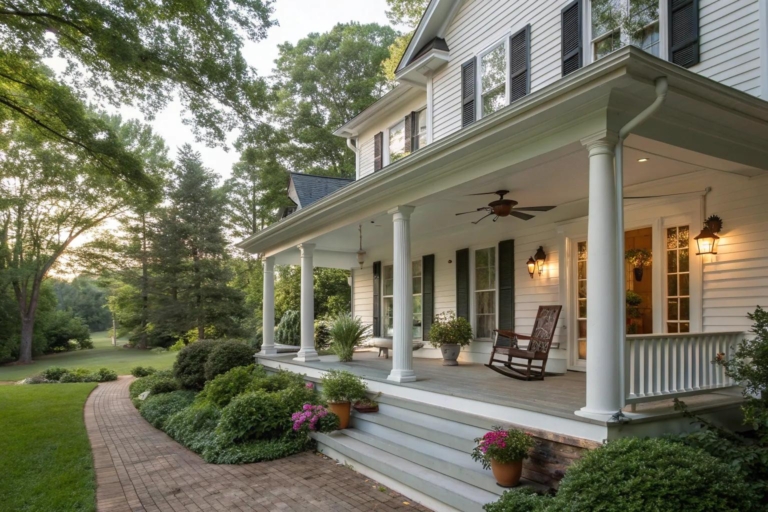 13+ Charming White House Front Porch Ideas