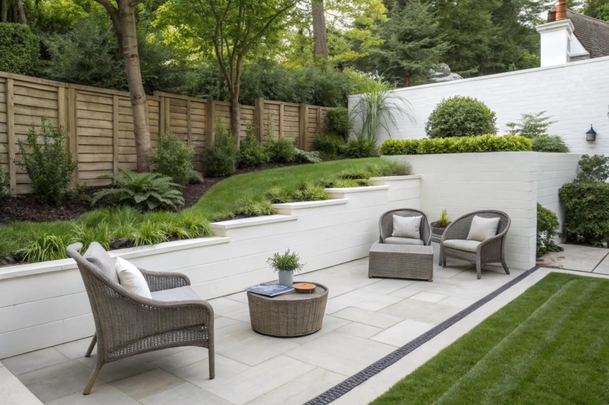 20+ Stylish White Retaining Wall Ideas