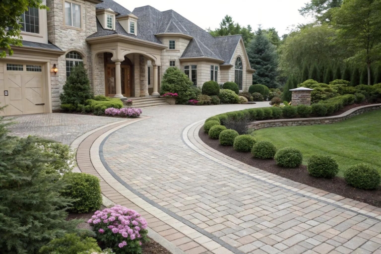 18+ Inspiring Stone Driveway Entrance Ideas