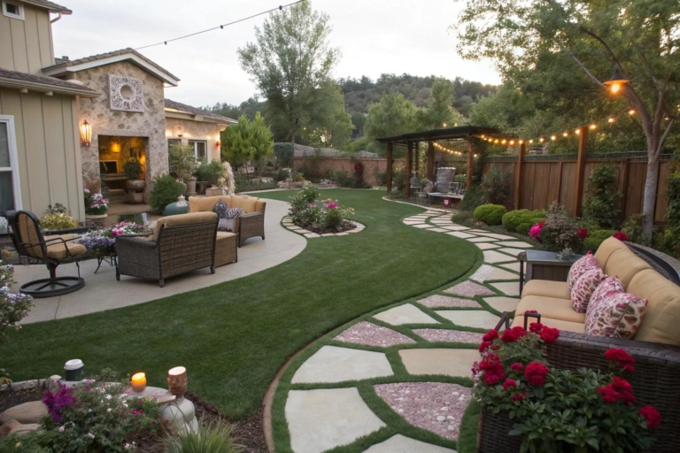 17+ Stunning Backyard Designs with Artificial Grass