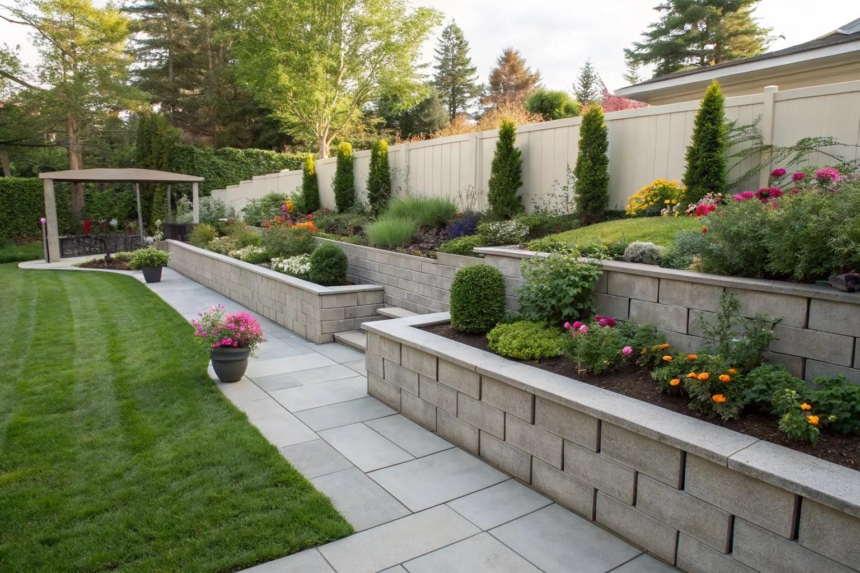 21+ Stylish Concrete Block Retaining Wall Ideas
