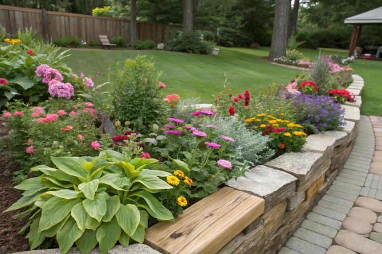 17+ Inspiring Corner Flower Bed Ideas