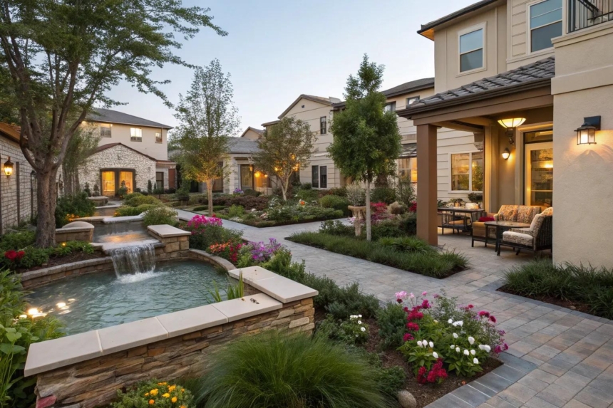 16+ Inspiring Courtyard Landscape Design Ideas