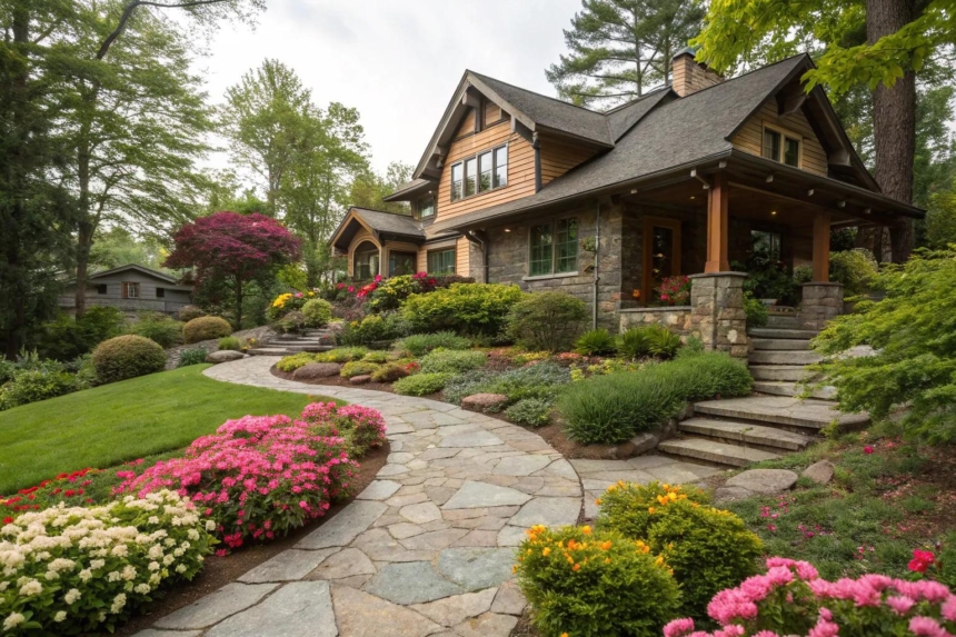 18+ Inspiring Craftsman House Landscaping Ideas