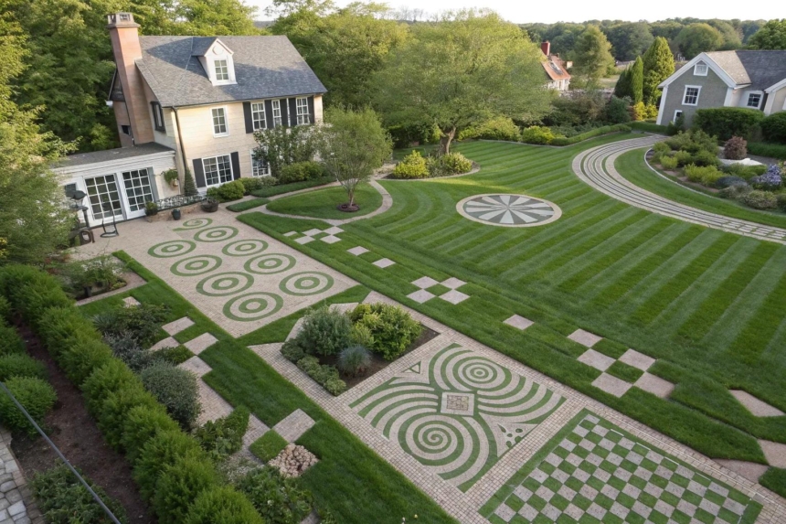 21+ Creative Lawn Mowing Patterns to Try