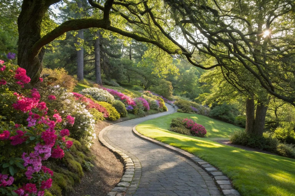 16+ Inspiring Curved Garden Path Ideas